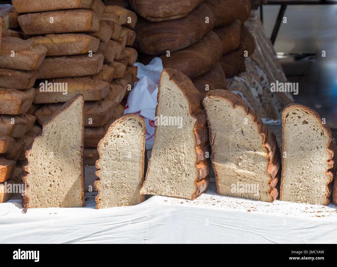 Traditional Turkish style made bread loaf Stock Photo - Alamy