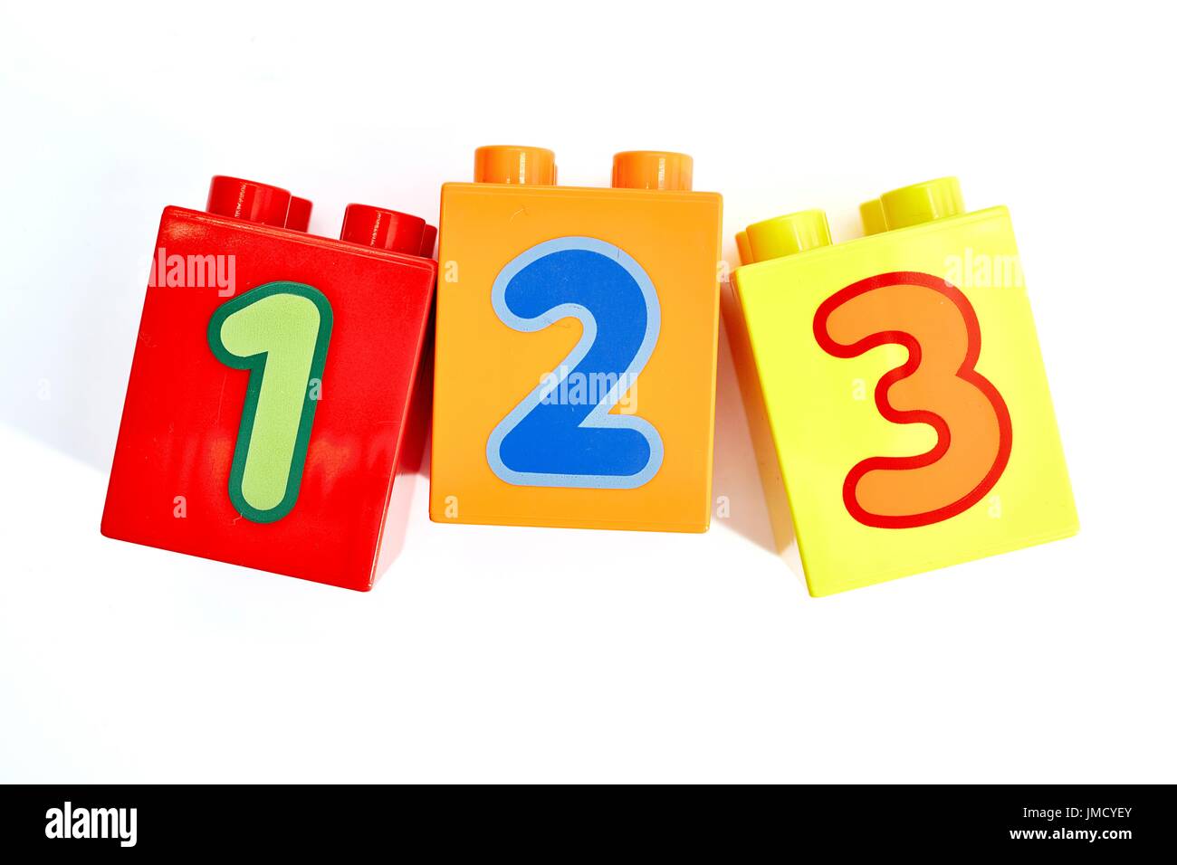 A studio photo of toy block number Stock Photo - Alamy