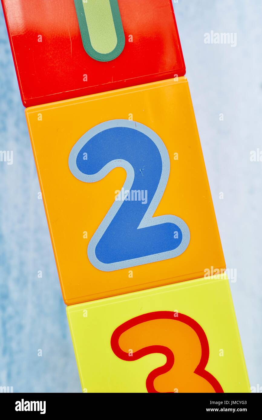 A studio photo of toy block number Stock Photo - Alamy
