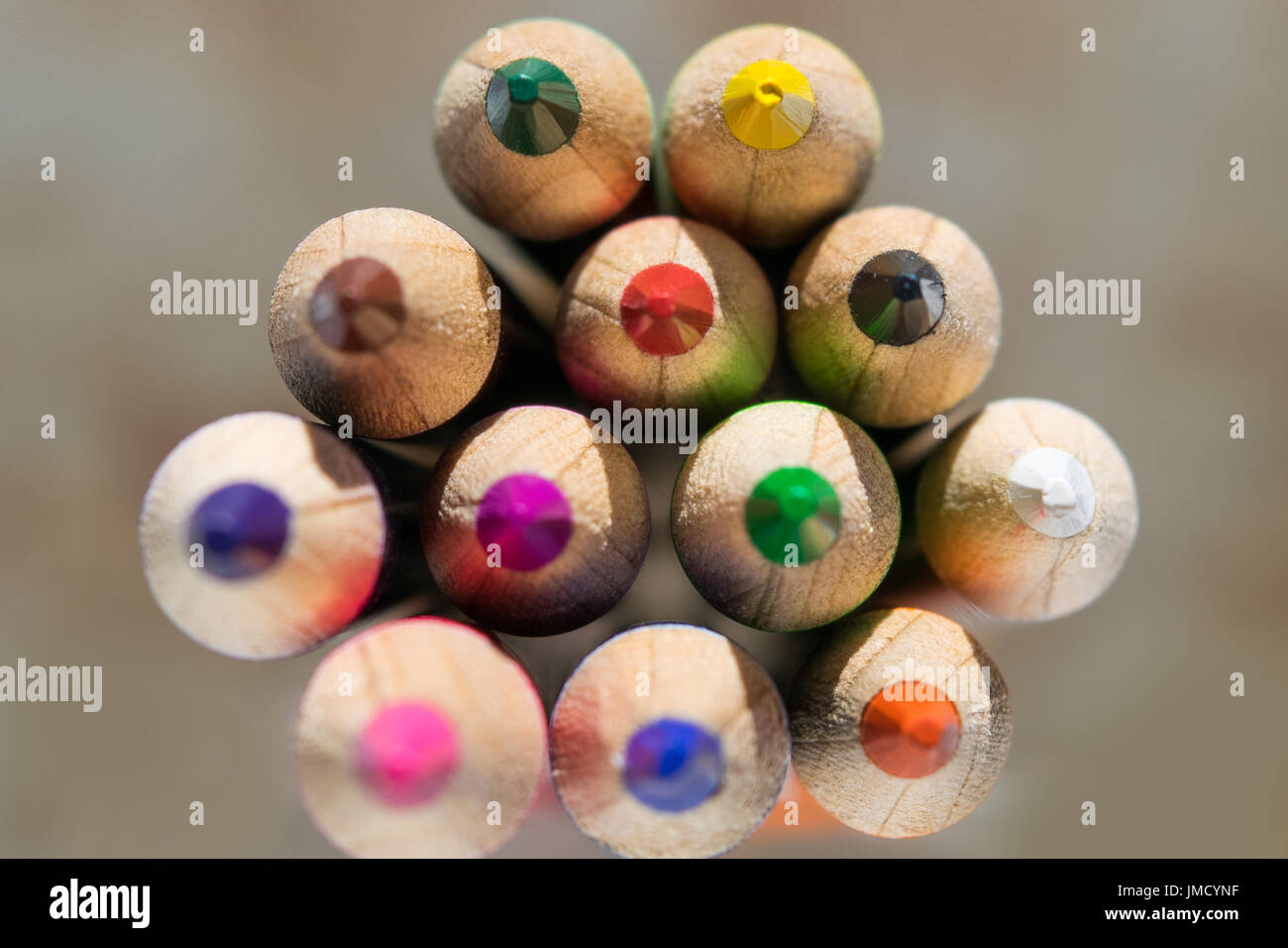 Colored Pencils Sharpened Close Up Stock Photo - Alamy