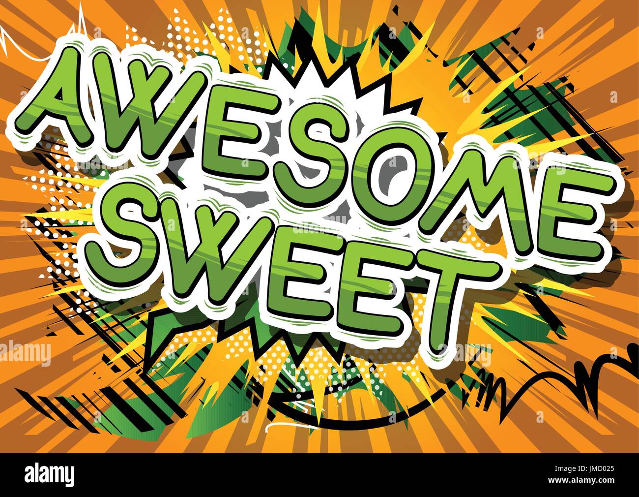 Awesome Sweet - Comic book style phrase on abstract background Stock ...