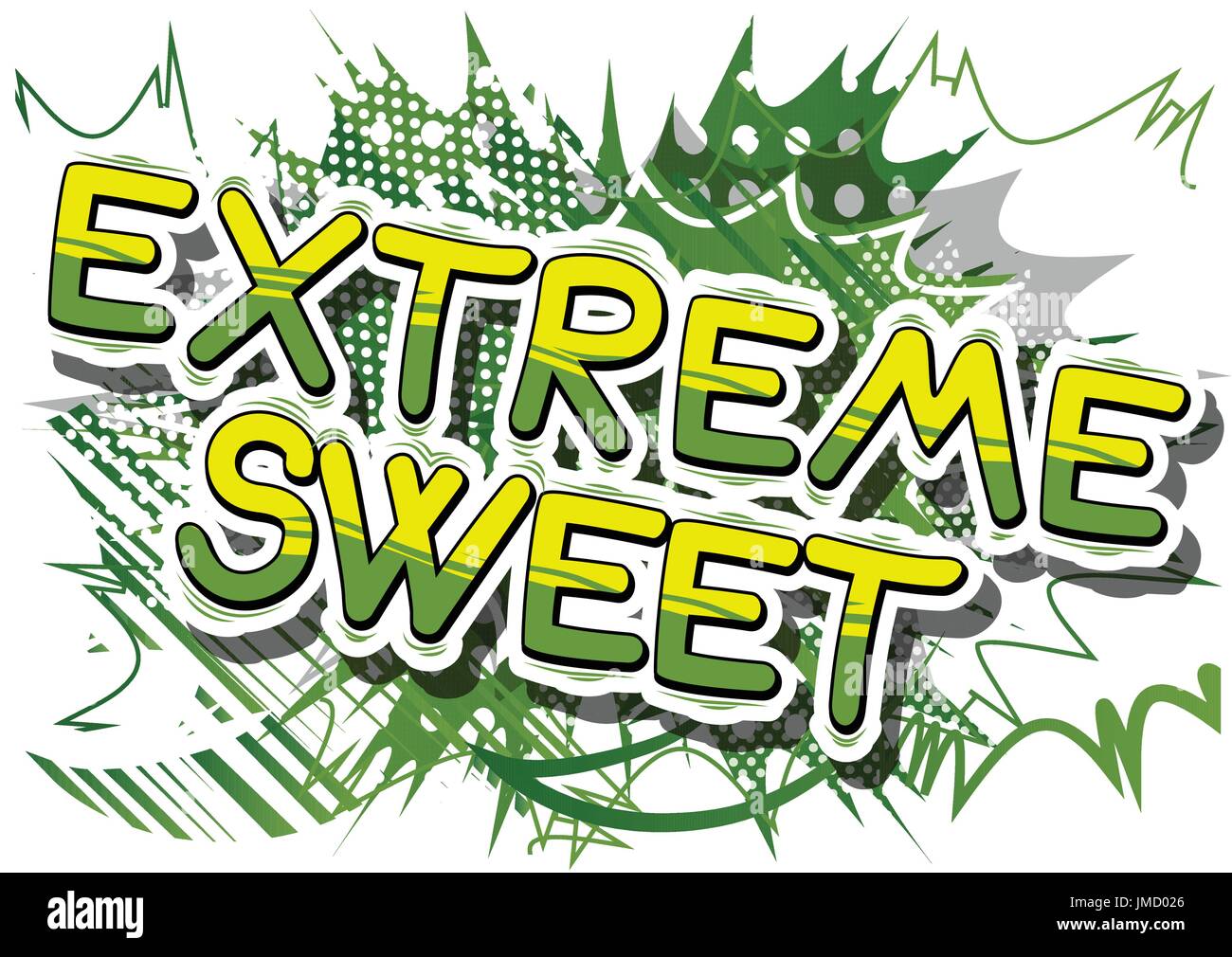 Extreme Sweet - Comic book style phrase on abstract background Stock ...