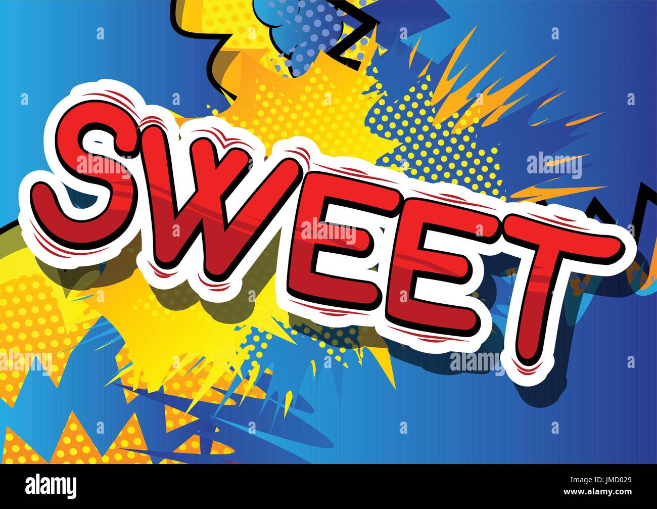 Sweet - Comic book style phrase on abstract background Stock Vector ...