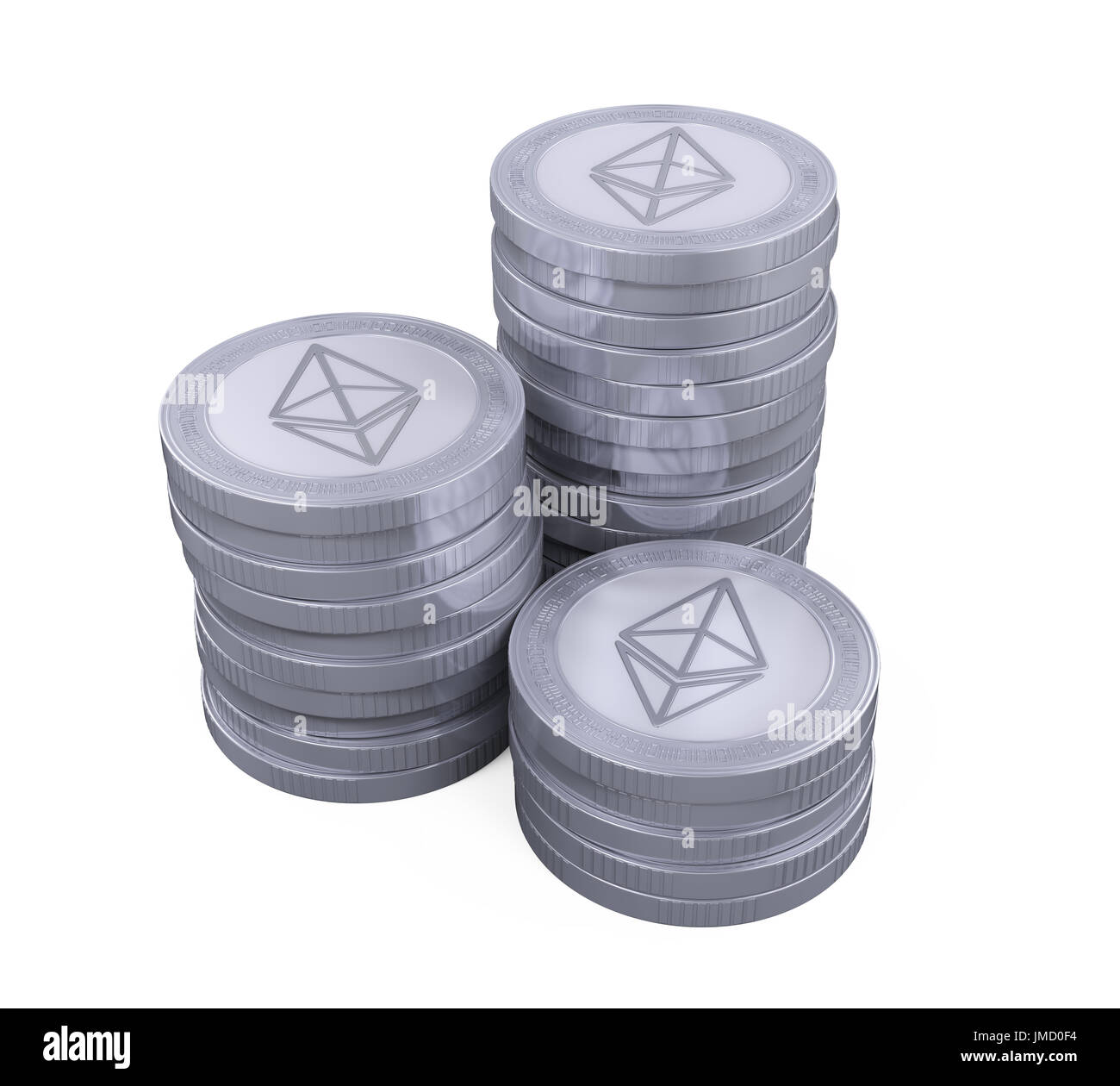 Stack of Ethereum Coins Isolated Stock Photo - Alamy