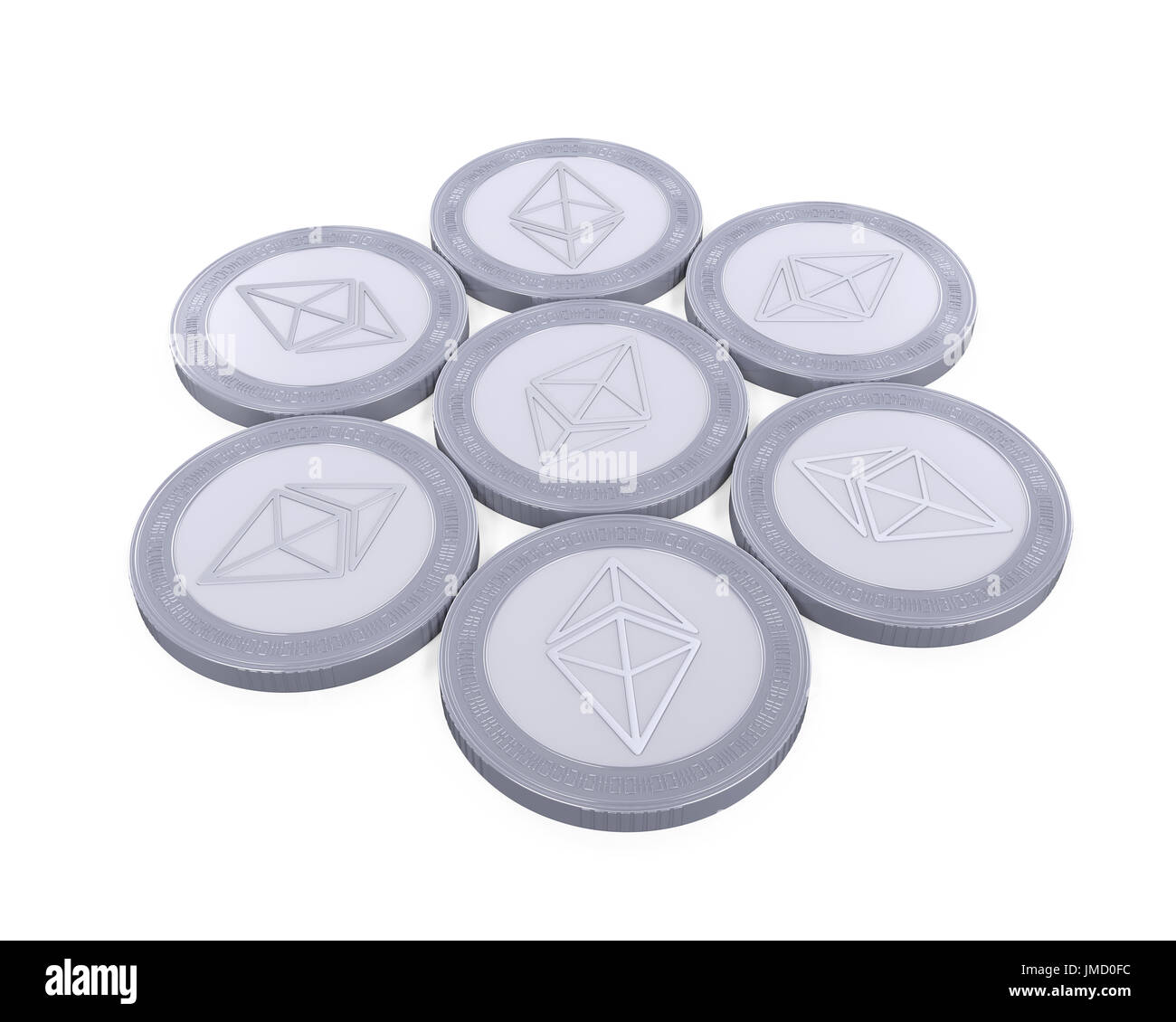 Stack of Ethereum Coins Isolated Stock Photo - Alamy