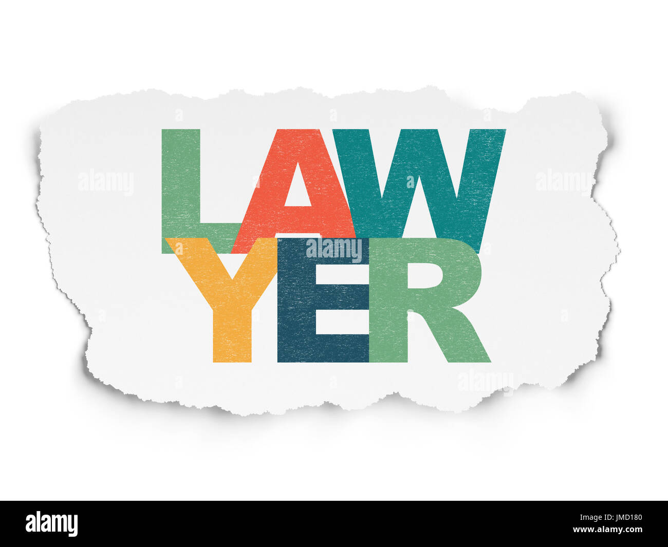 Law concept: Lawyer on Torn Paper background Stock Photo - Alamy