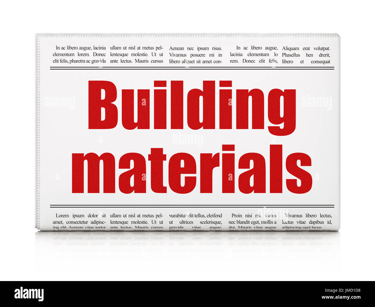 Building construction concept: newspaper headline Building Materials ...