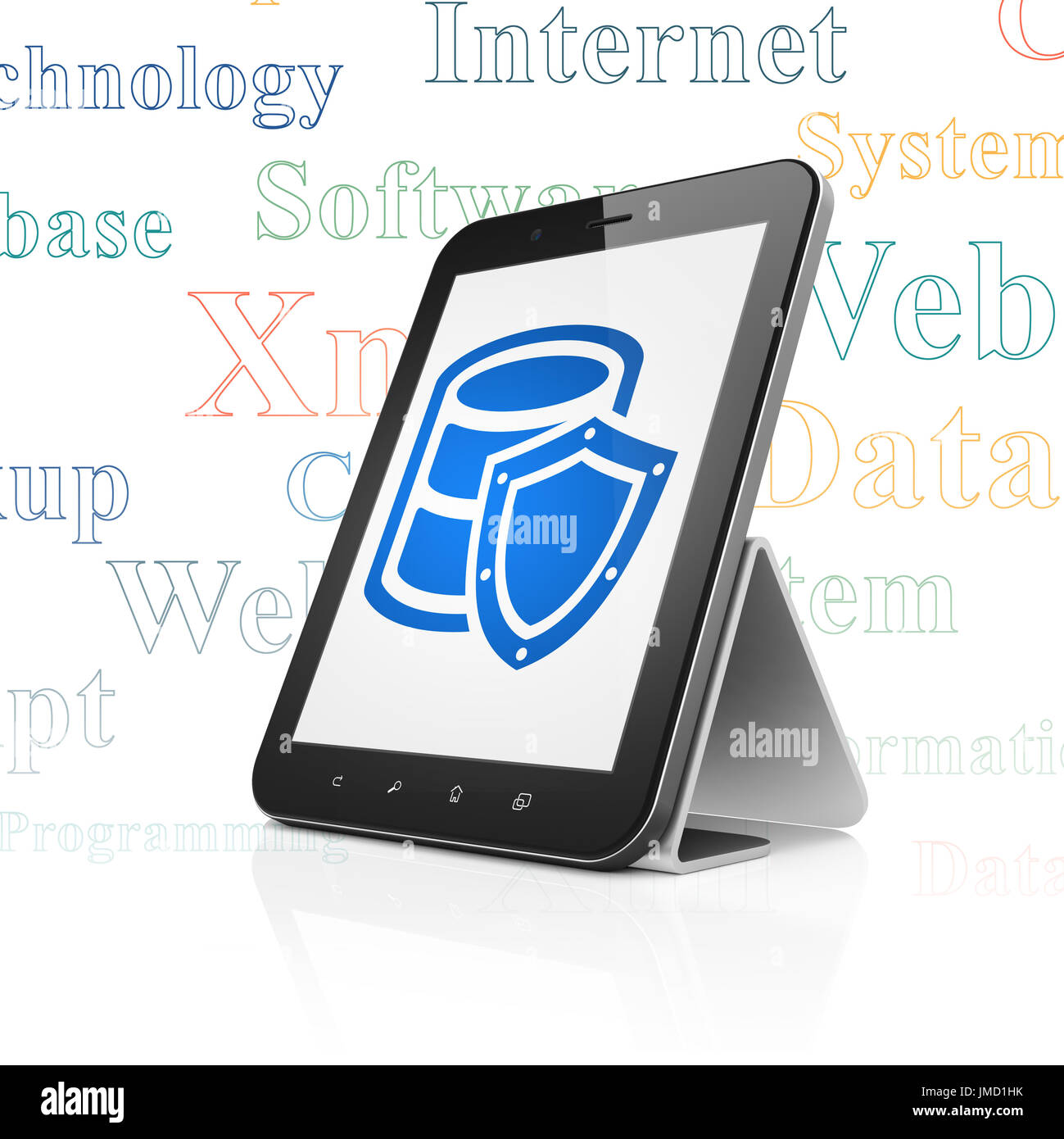 Programming concept: Tablet Computer with Database With Shield on ...