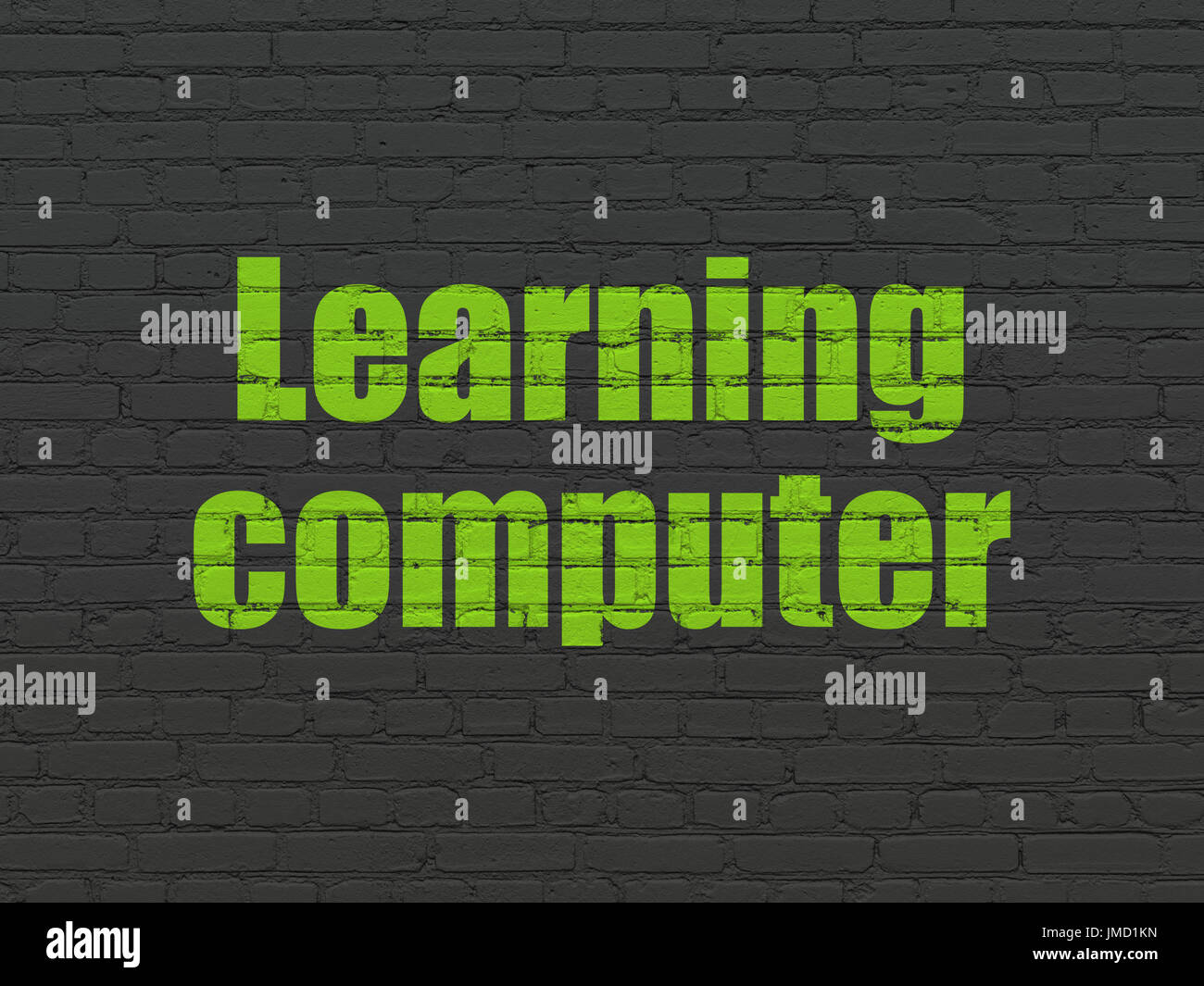 Learning concept: Learning Computer on wall background Stock Photo - Alamy