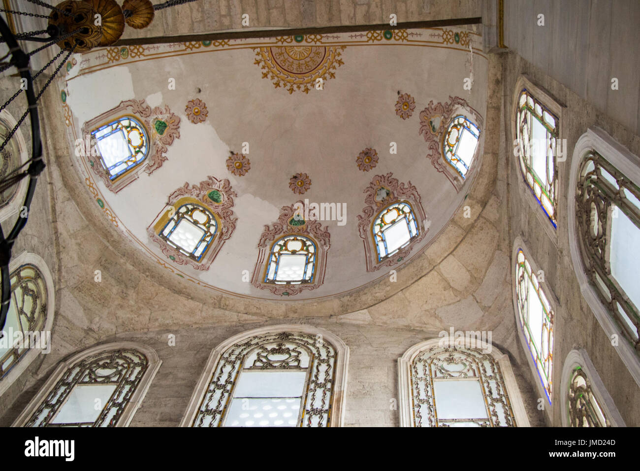 Inner view of dome in Ottoman architecture in, Istanbul, Turkey Stock ...