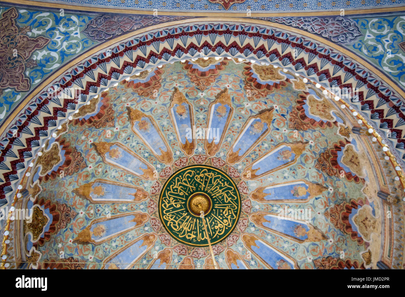 Inner view of dome in Ottoman architecture in, Istanbul, Turkey Stock ...