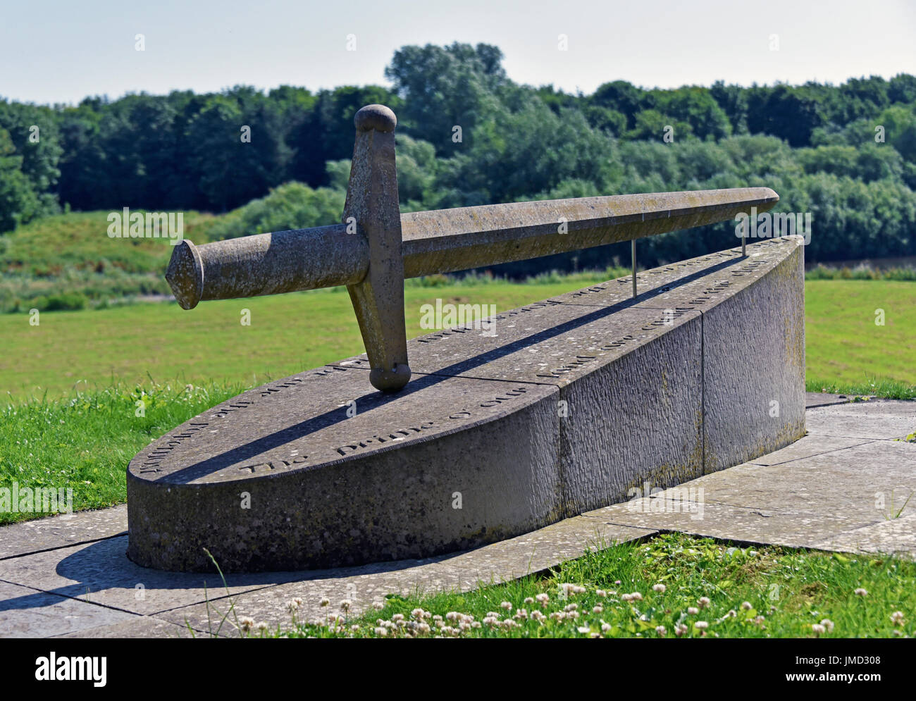 The Flodden Sword Memorial. Tweed Green. Coldstream, Scottish Borders ...