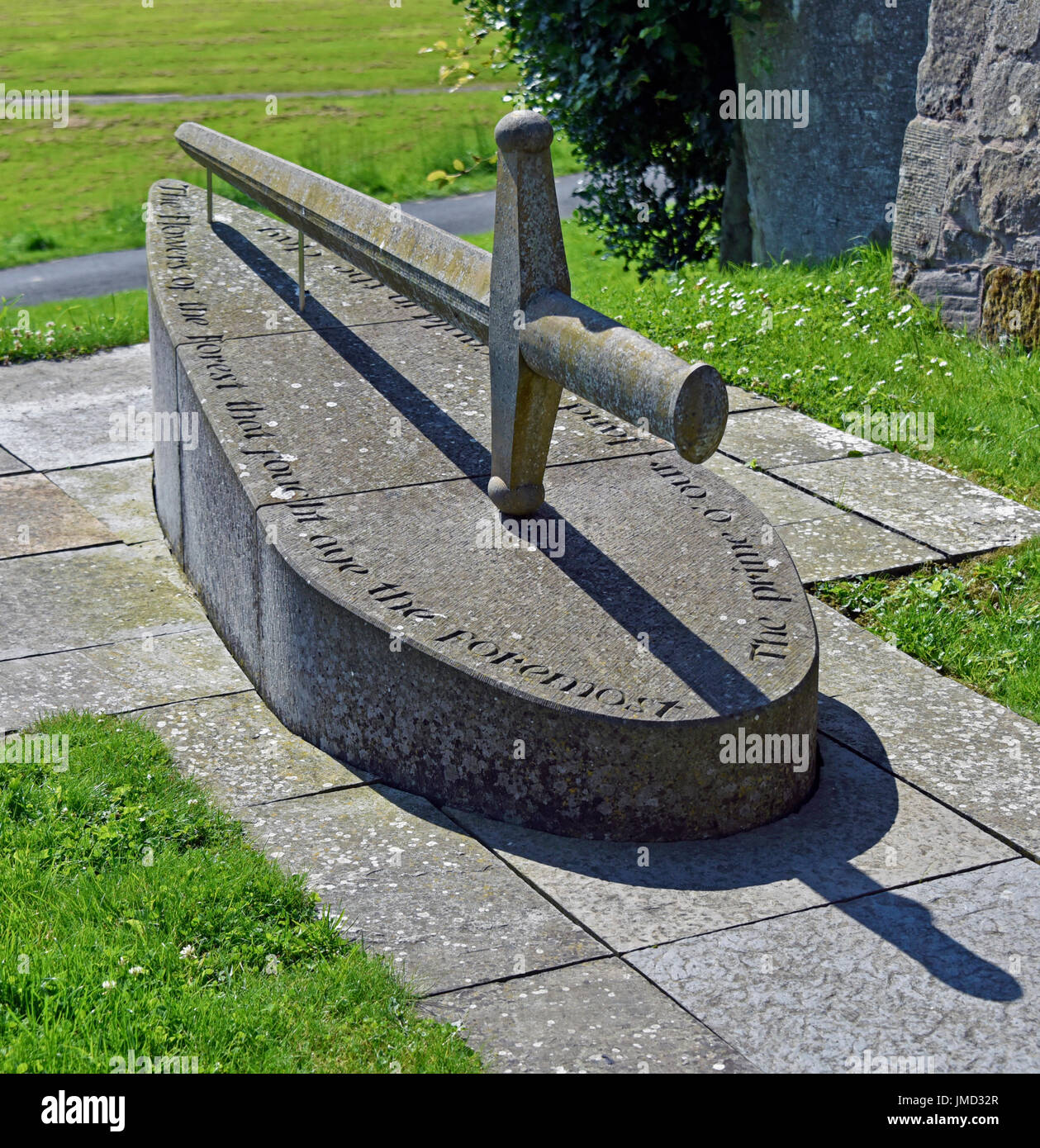 The Flodden Sword Memorial. Tweed Green. Coldstream, Scottish Borders ...