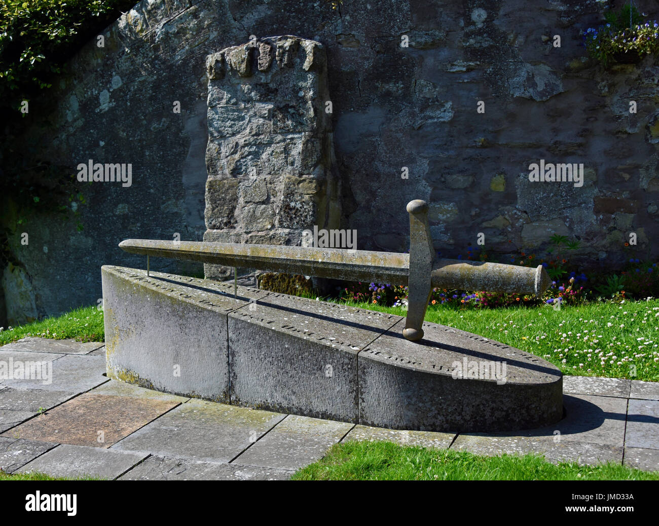 The Flodden Sword Memorial. Tweed Green. Coldstream, Scottish Borders ...