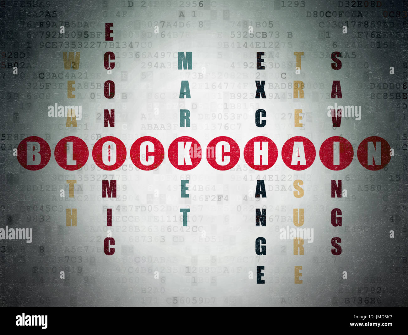 Money concept: Blockchain in Crossword Puzzle Stock Photo - Alamy