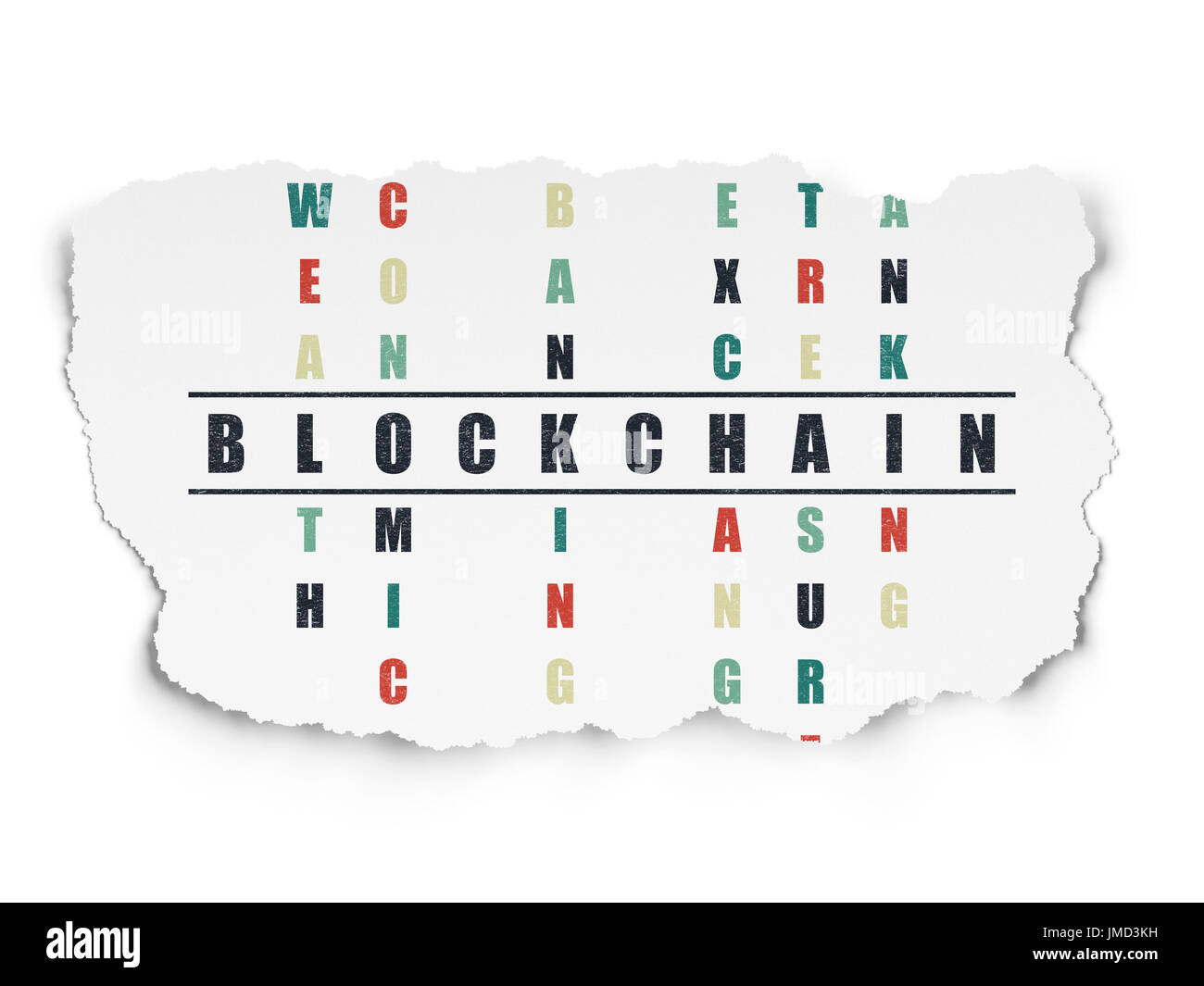 Money concept: Blockchain in Crossword Puzzle Stock Photo - Alamy