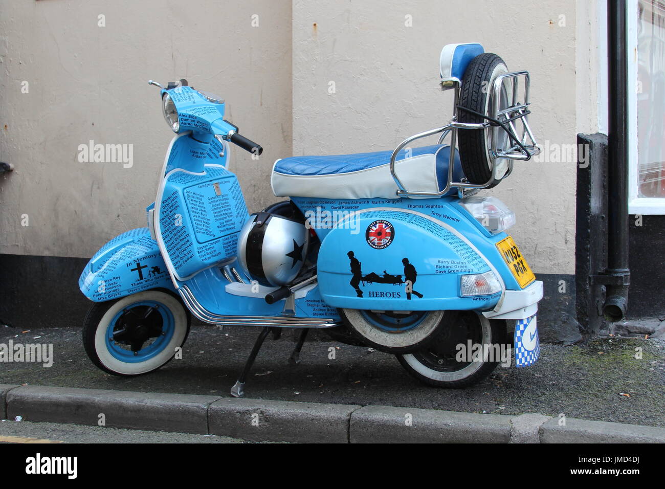 The welsh national scooter rally in Llandudno no a nice sunny day Stock ...