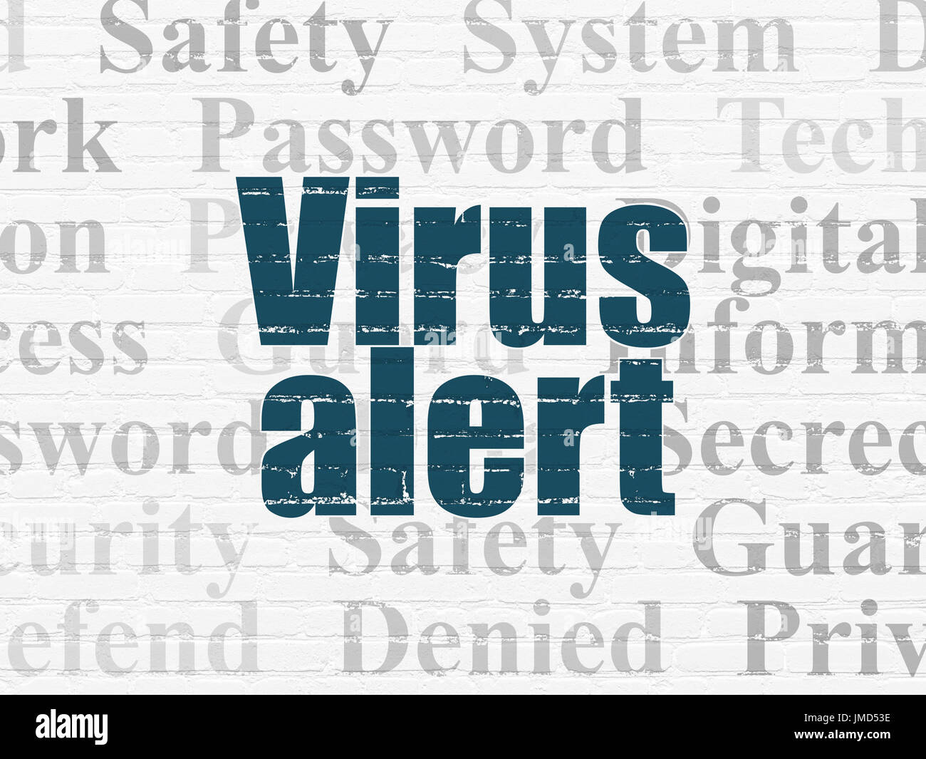 Security concept: Virus Alert on wall background Stock Photo - Alamy