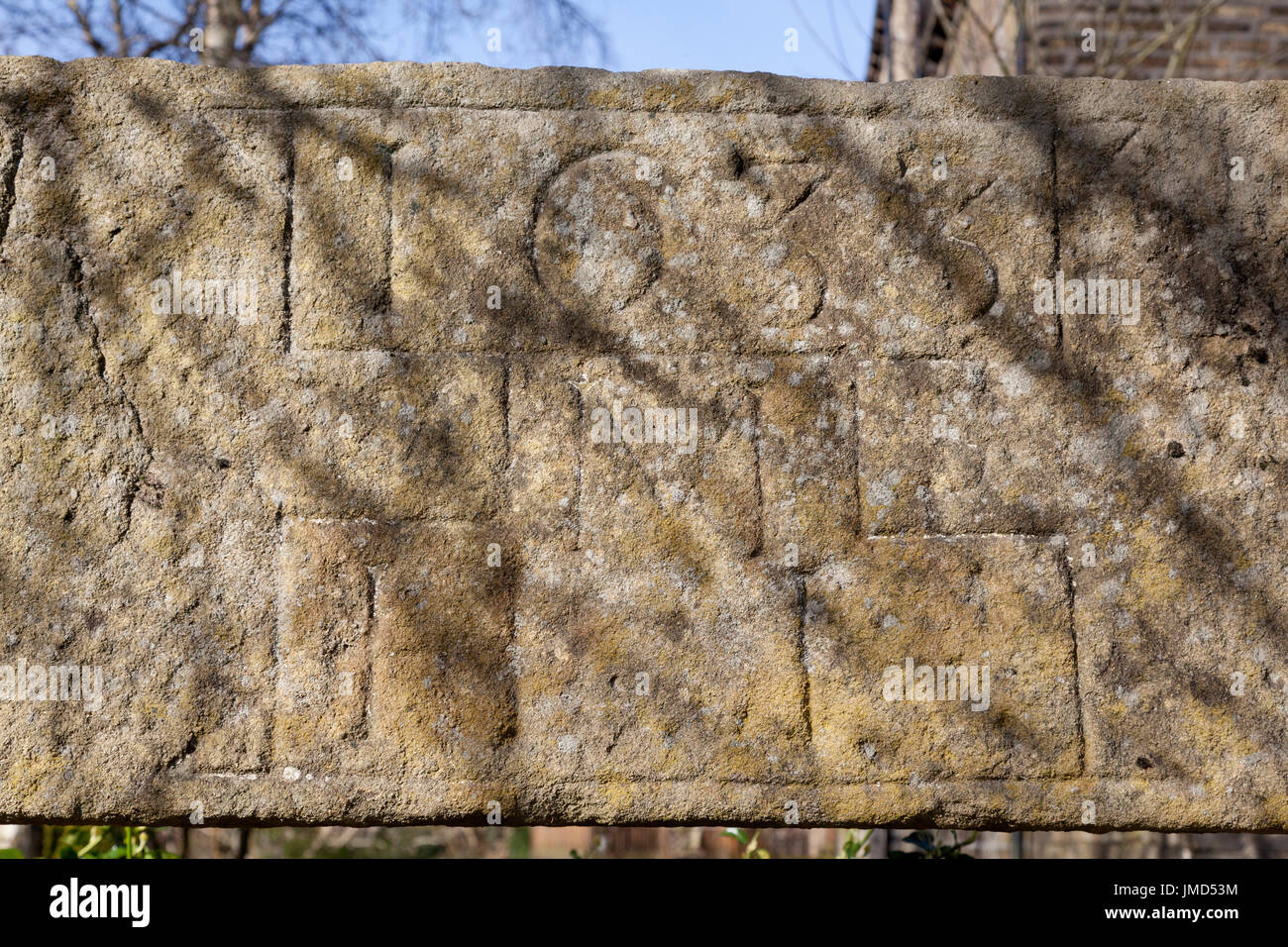 Lintel from former corn mill, Luddenden, West Yorkshire Stock Photo - Alamy