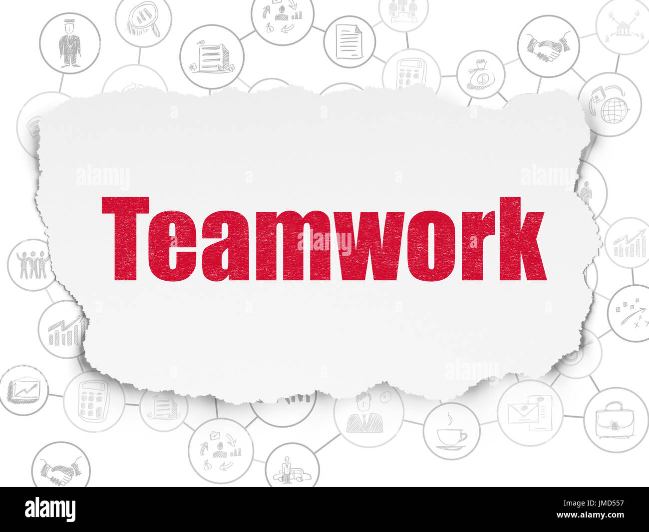 Business concept: Teamwork on Torn Paper background Stock Photo - Alamy