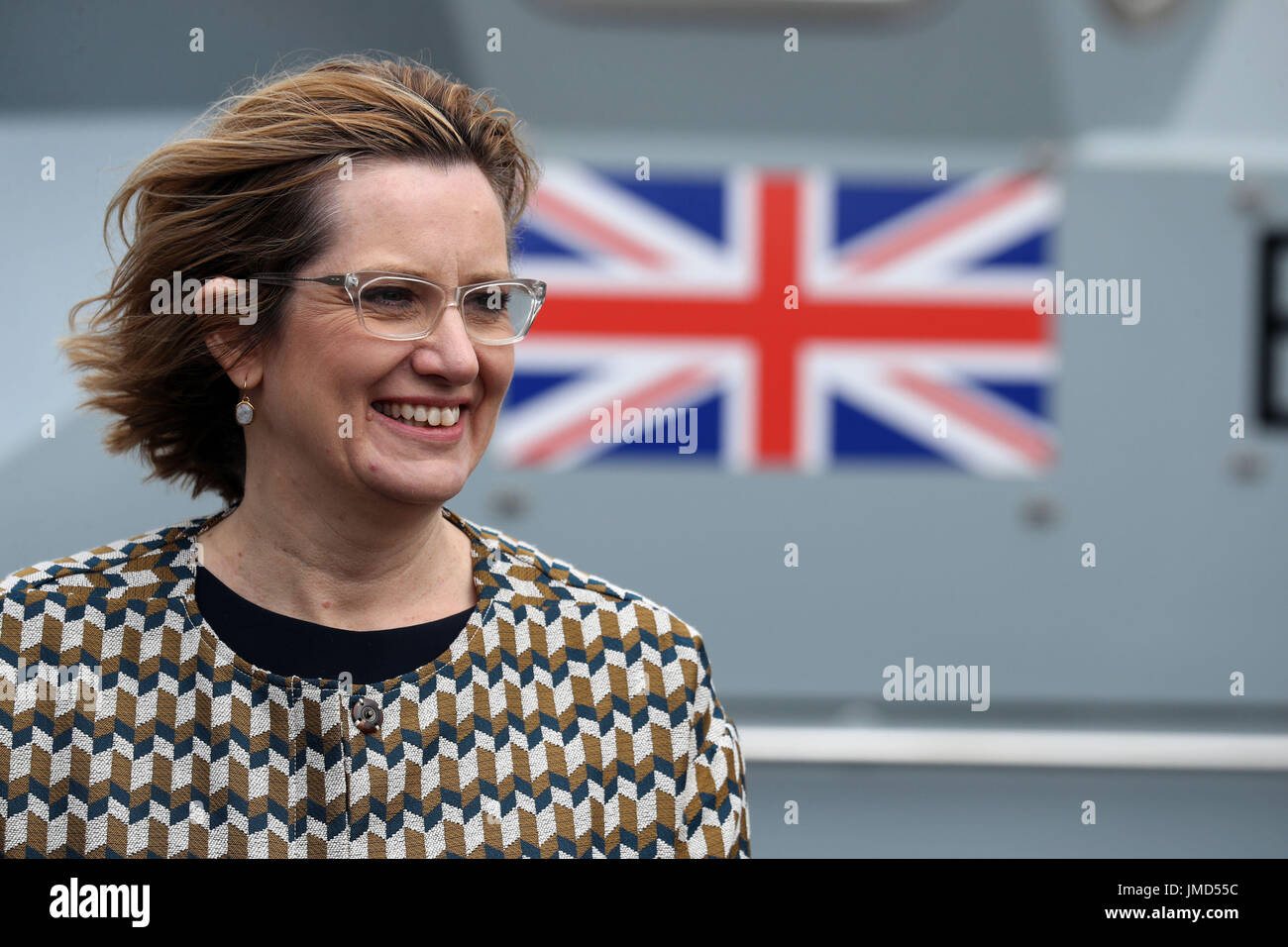 Home Secretary Amber Rudd visiting Troon to see one of Border Force's ...