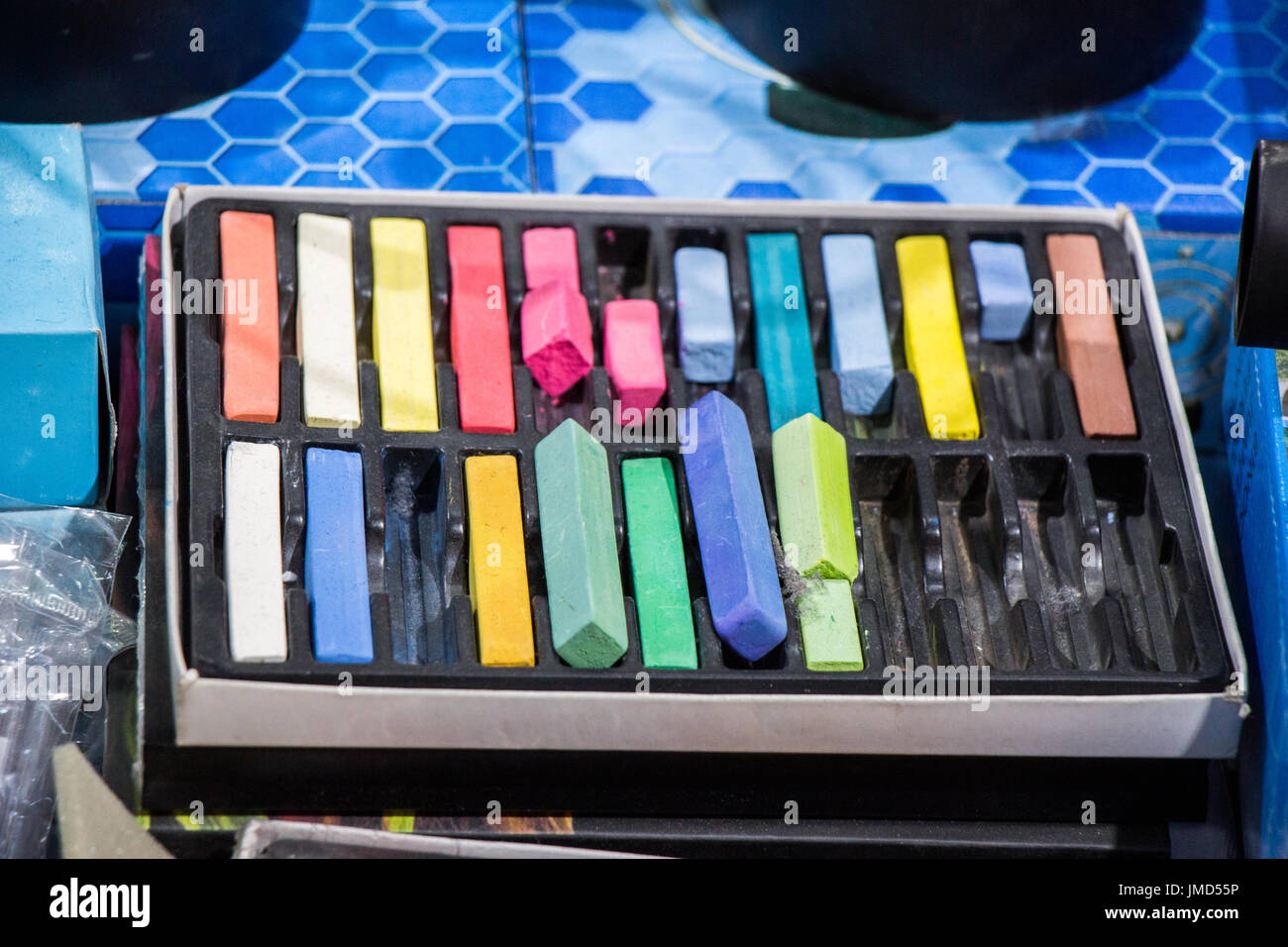 Colorful crayons in various hi-res stock photography and images - Alamy