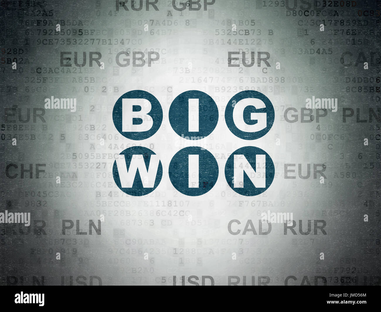 Business concept: Big Win on Digital Data Paper background Stock Photo ...