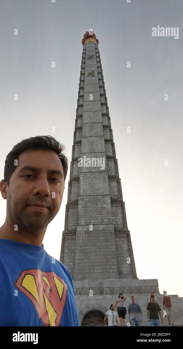 In front of the Juche tower of ideology / A VISITOR to North Korean ...