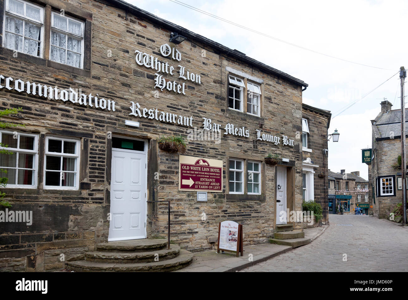 The Old White Lion, Haworth, West Yorkshire Stock Photo - Alamy