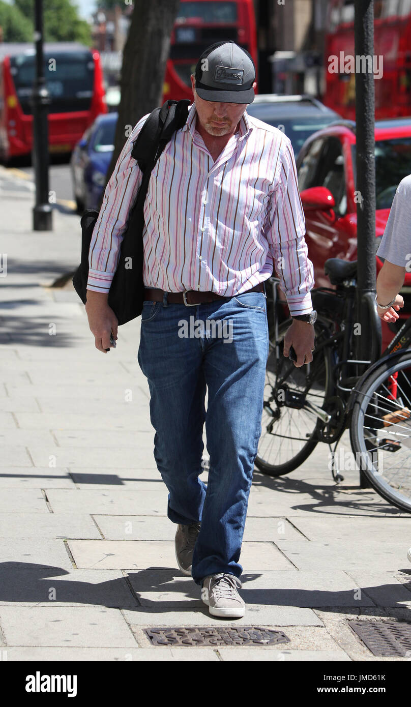 Boris Becker removing a ticket from his car in Kensington, West London ...