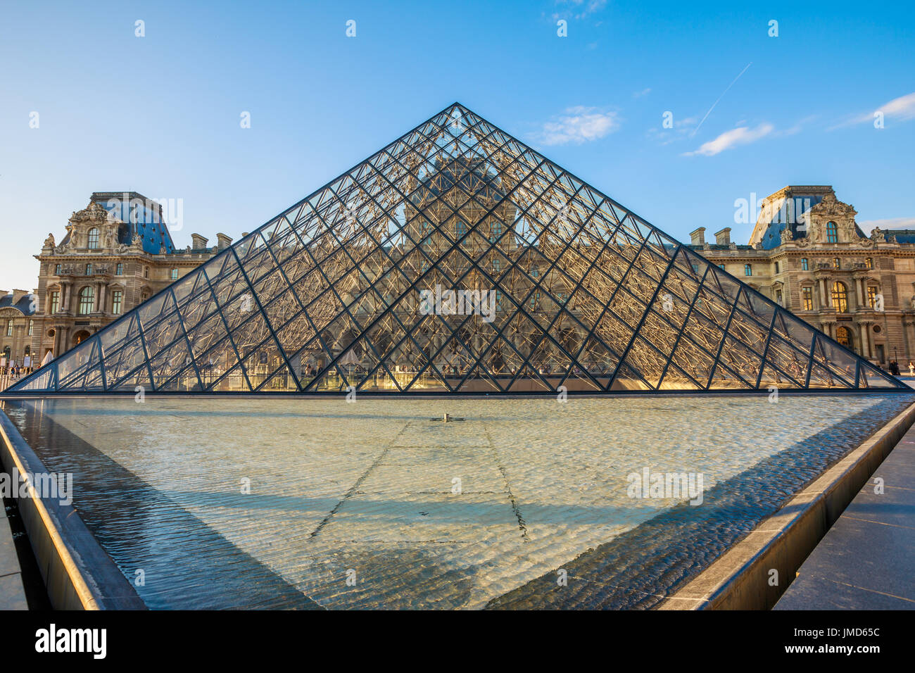 Louvre Museum pyramid Stock Photo - Alamy