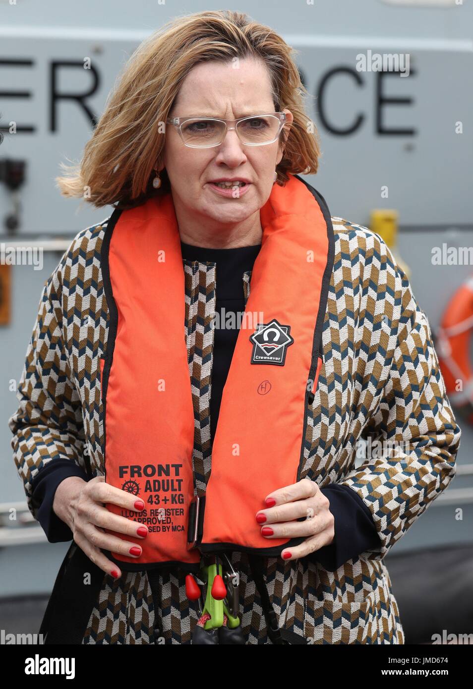 Home Secretary Amber Rudd on board one of Border Force's new coastal ...