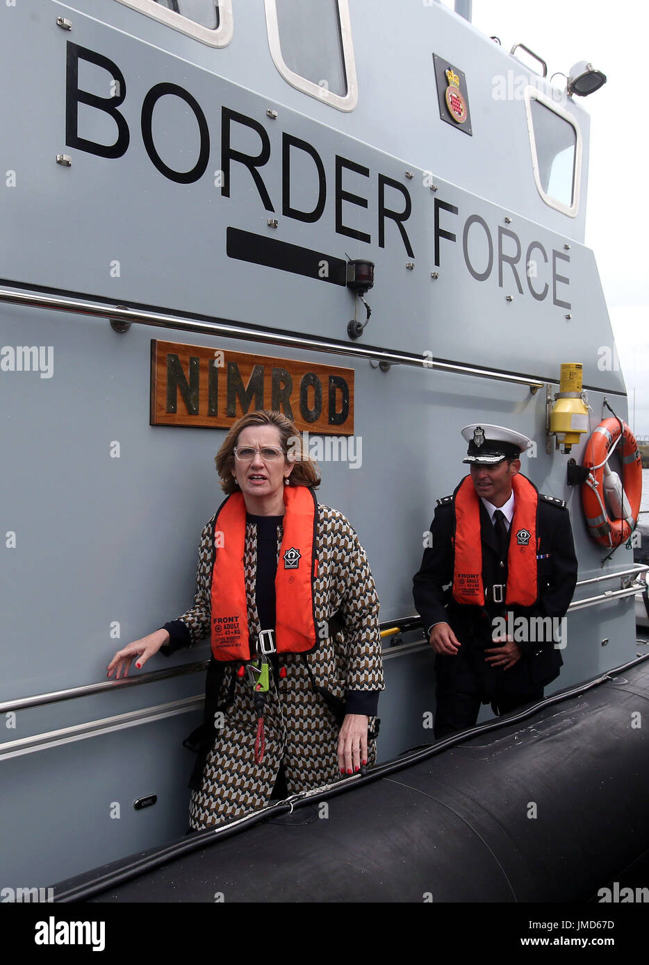 Home Secretary Amber Rudd on board one of Border Force's new coastal ...