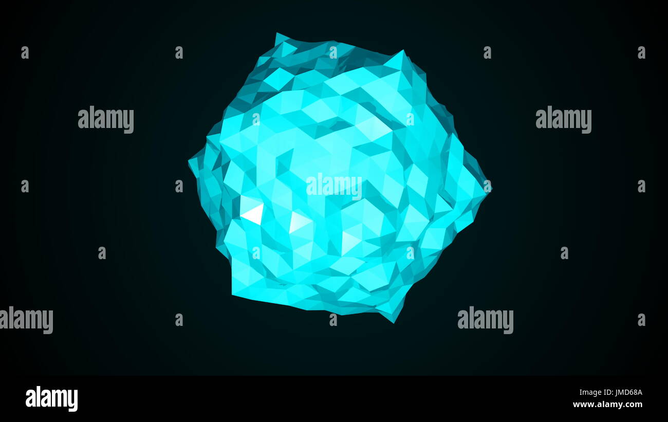 Low poly sphere. Abstract 3d render background. 3d rendering Stock ...