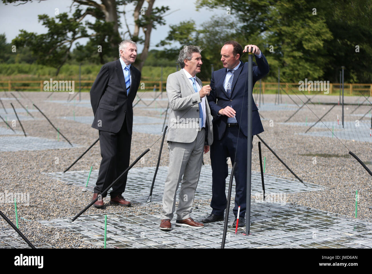 (left to right) Professor George Miley, Minister of State for Training ...