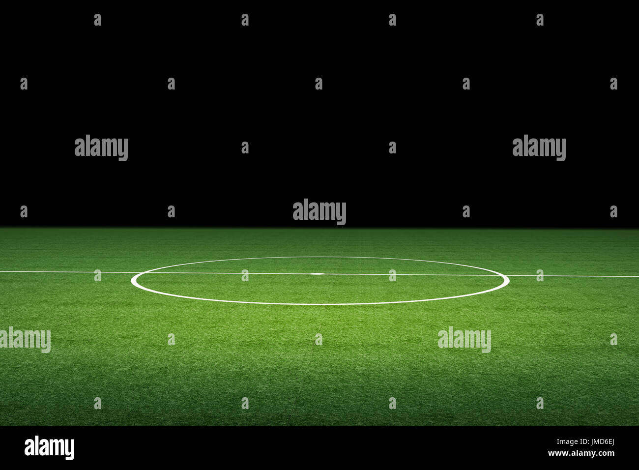 3d rendering empty soccer field at night Stock Photo - Alamy