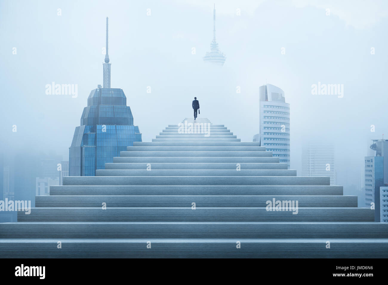 Business man climbing stairs hi-res stock photography and images - Alamy