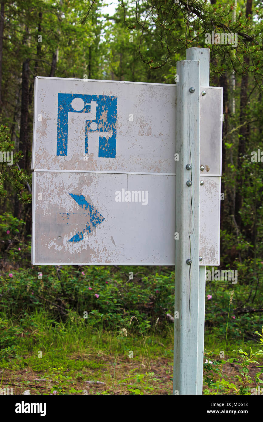 A sign indicating a viewing area ahead Stock Photo - Alamy