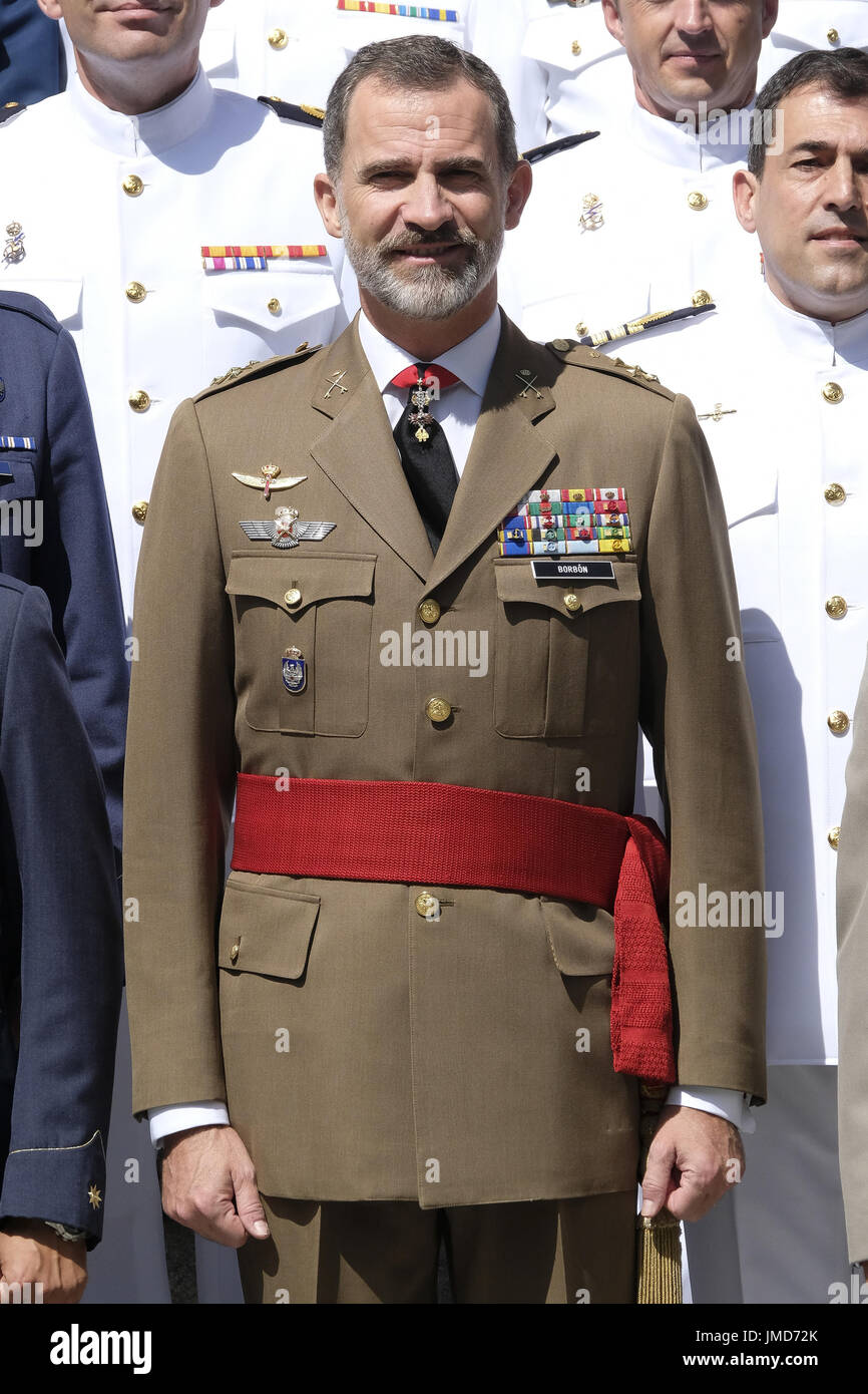 Felipe VI of Spain attending the closing ceremony of 18th Staff Course ...