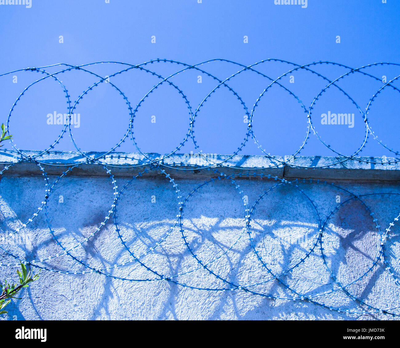 barbed wire fence used for protection purposes Stock Photo - Alamy
