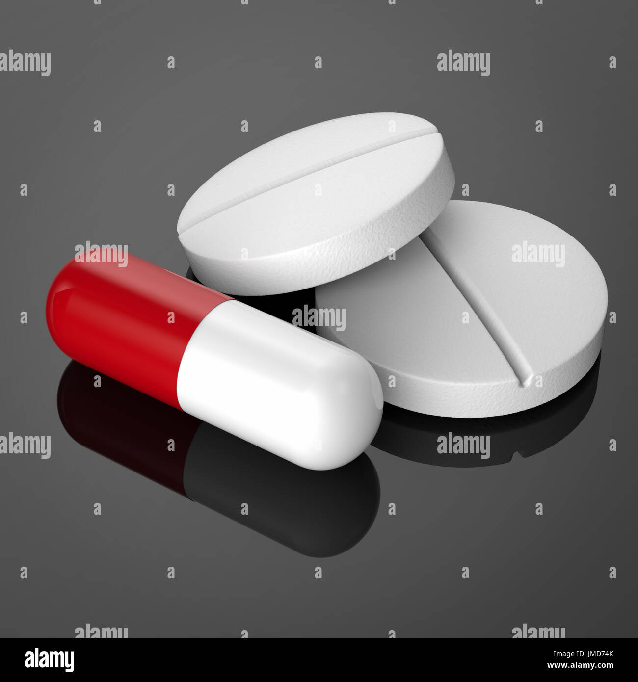 capsule and tablet pills on black background Stock Photo - Alamy