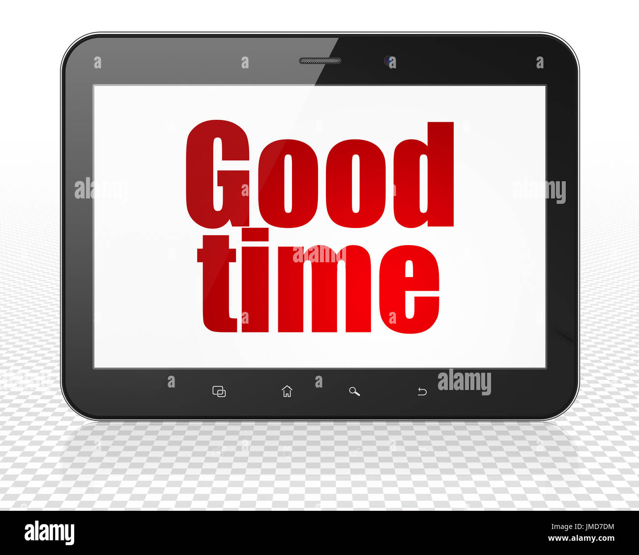 Timeline concept: Tablet Pc Computer with Good Time on display Stock ...