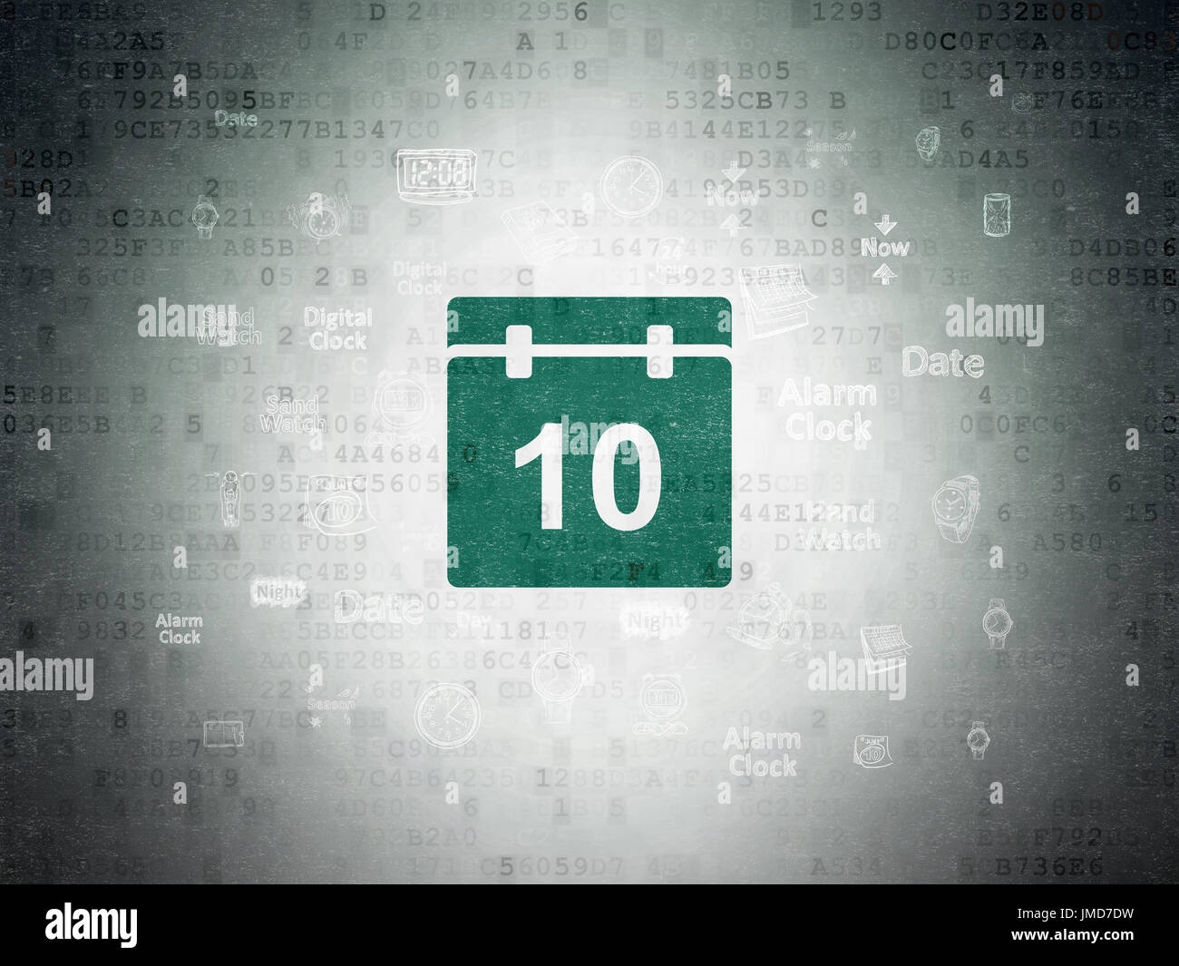 Timeline concept: Calendar on Digital Data Paper background Stock Photo ...