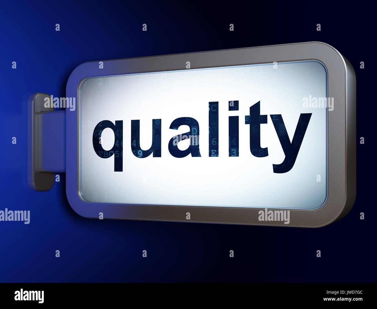 Marketing concept: Quality on billboard background Stock Photo - Alamy