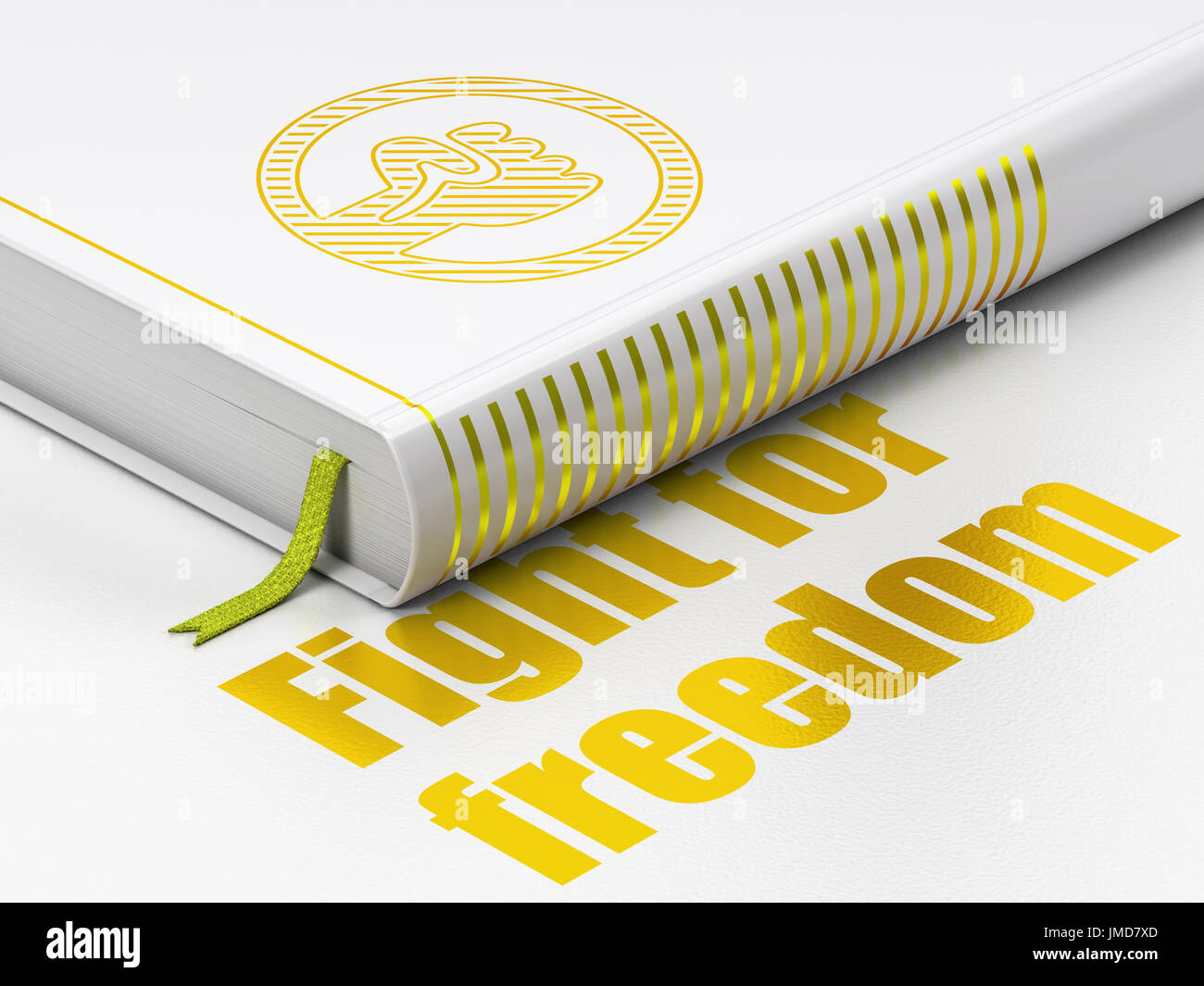 Politics concept: book Uprising, Fight For Freedom on white background ...