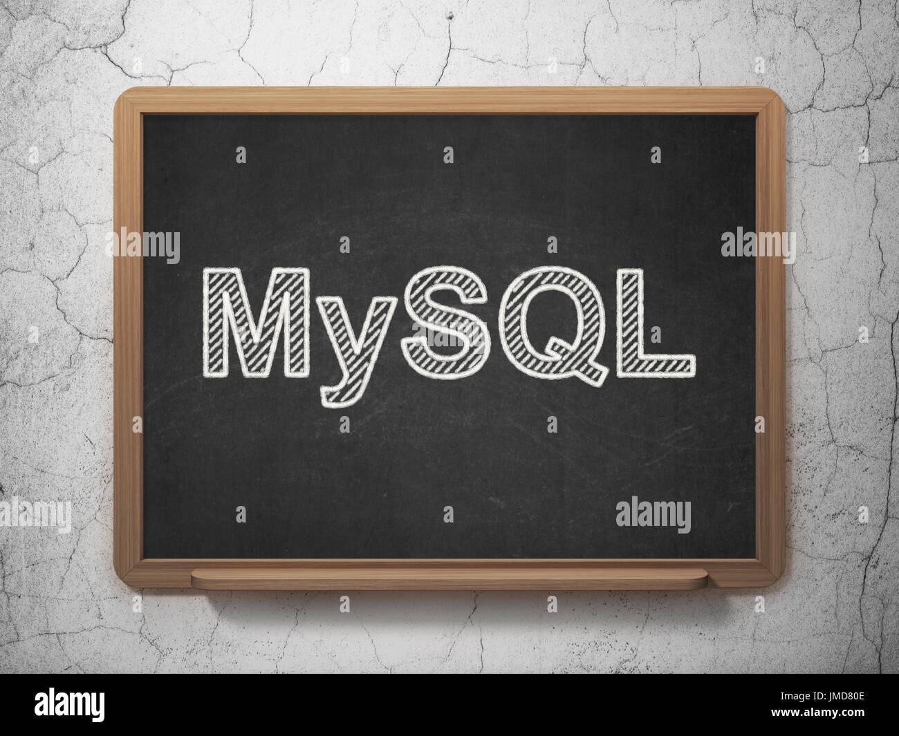 Software concept: MySQL on chalkboard background Stock Photo - Alamy