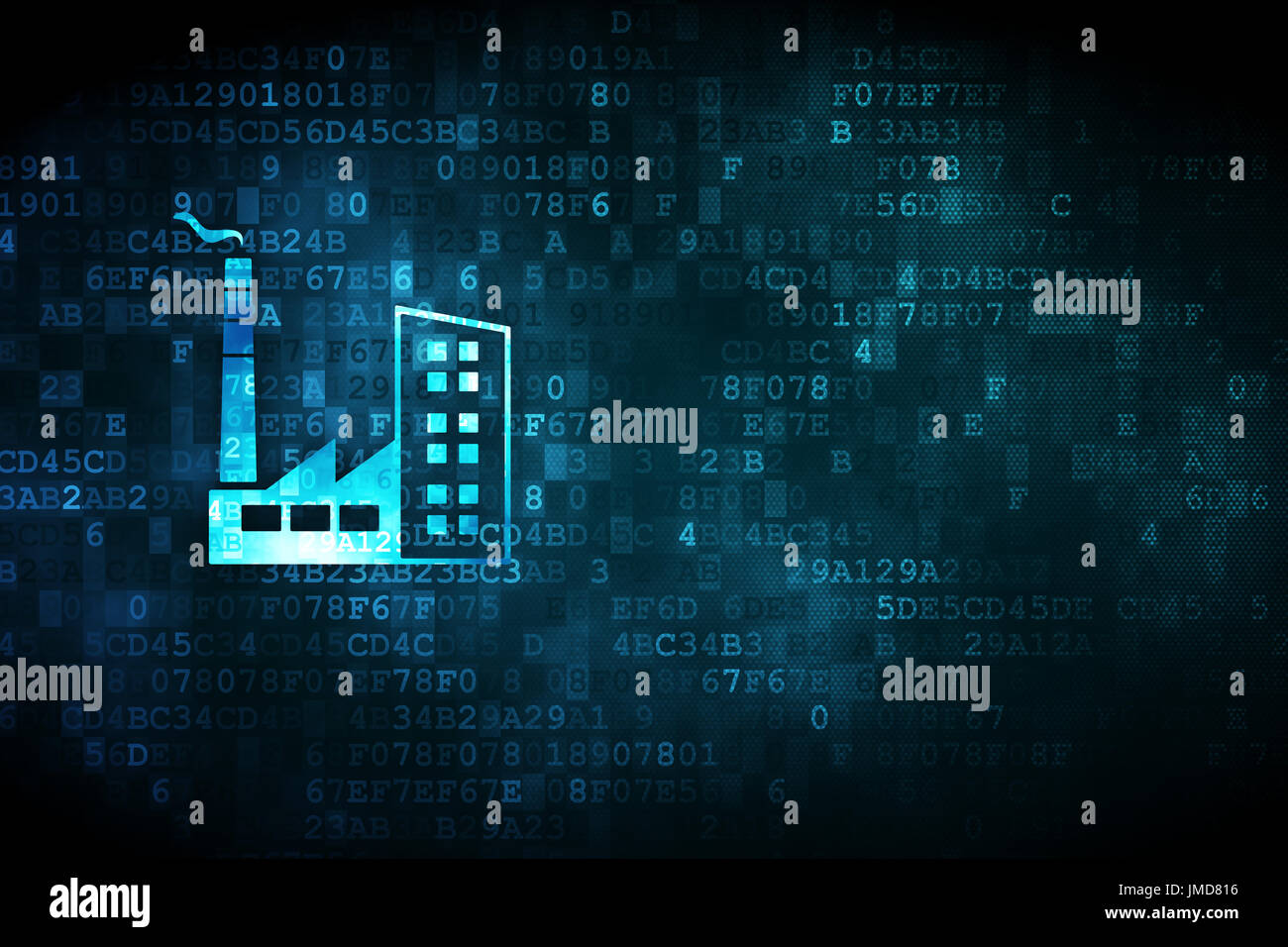 Industry concept: Industry Building on digital background Stock Photo ...