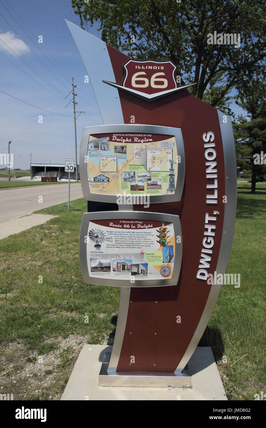 dwight on route 66 illinois Stock Photo - Alamy