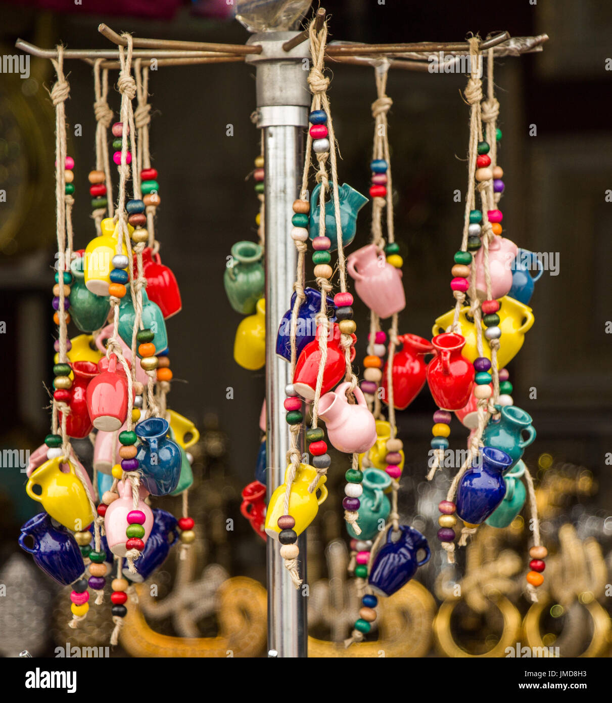 Traditional clay pottery for sale at the market Stock Photo - Alamy