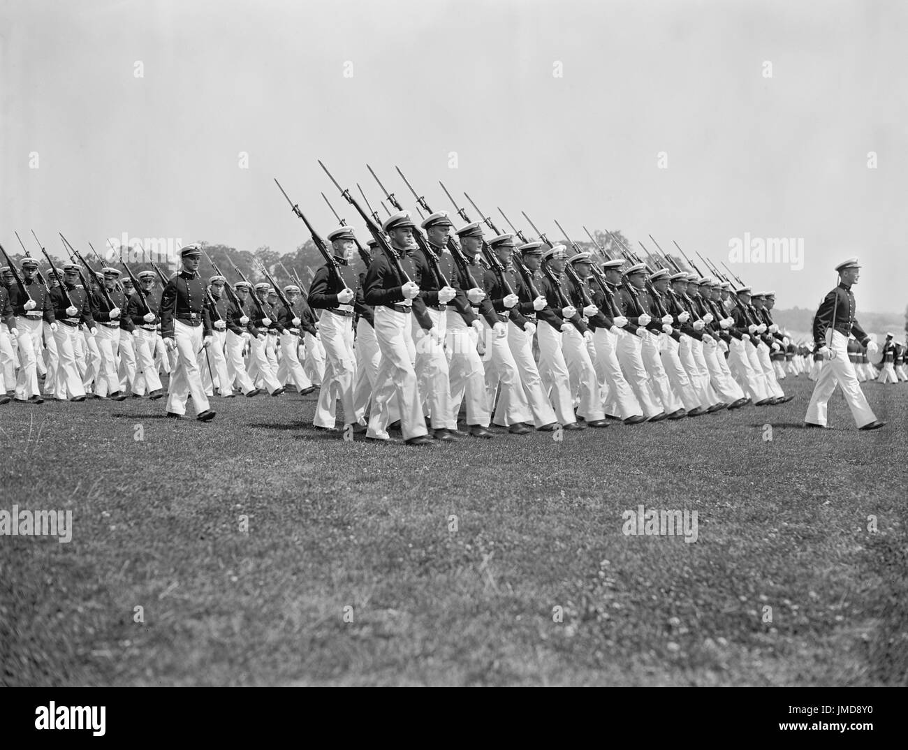 Midshipmen on Parade during Exercises at Naval Academy, Annapolis ...